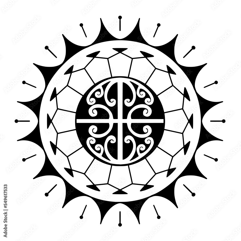 Polynesian circle tattoo design. Aboriginal samoan. Vector illustration ...