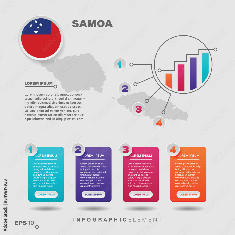 Samoa Chart Infographic Element Stock Vector | Adobe Stock