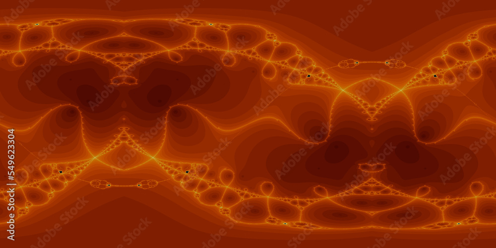 360 degree background with infinite 2d fractals, equirectangular ...