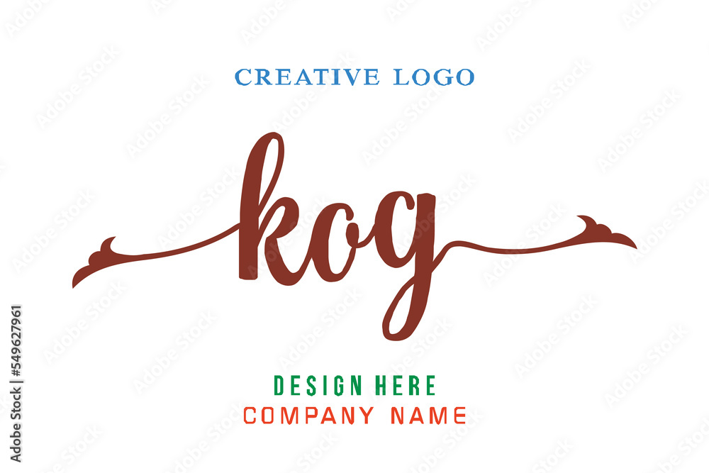 KOG lettering, perfect for company logos, offices, campuses, schools ...