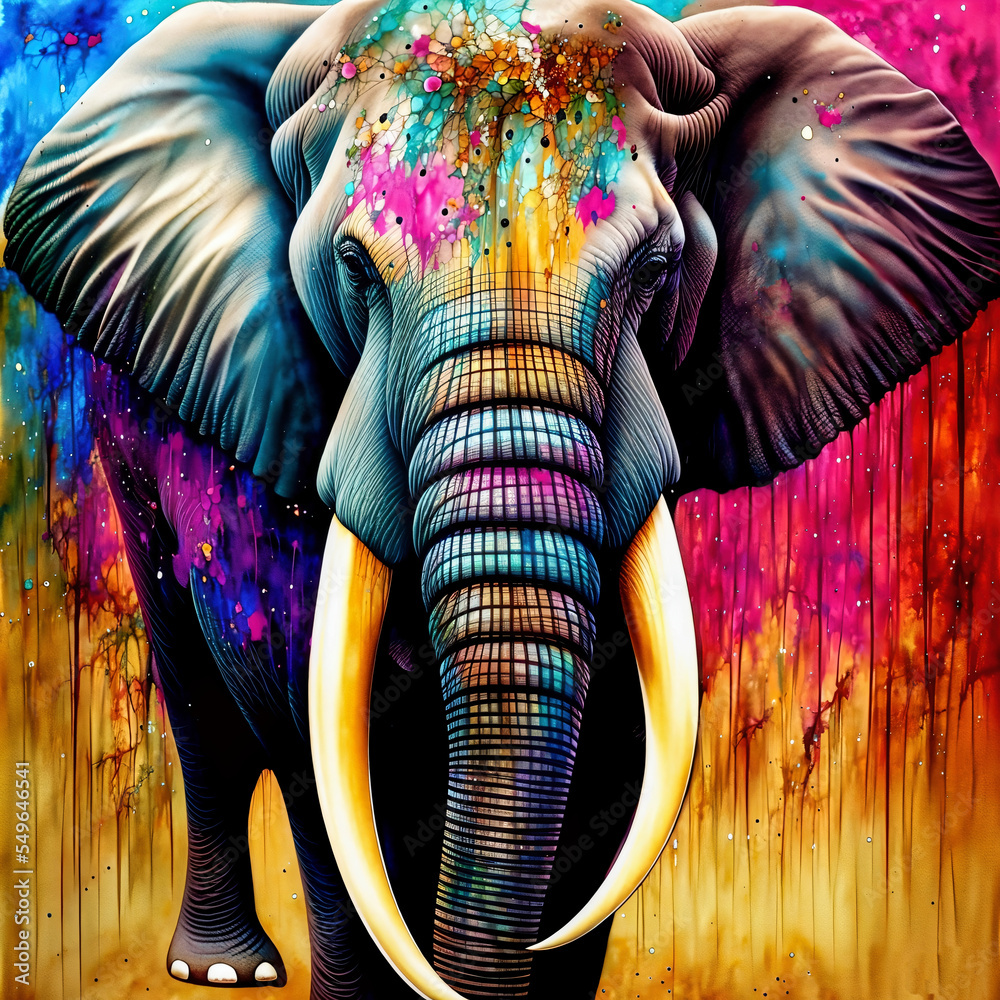 Abstract Elephant Drawings