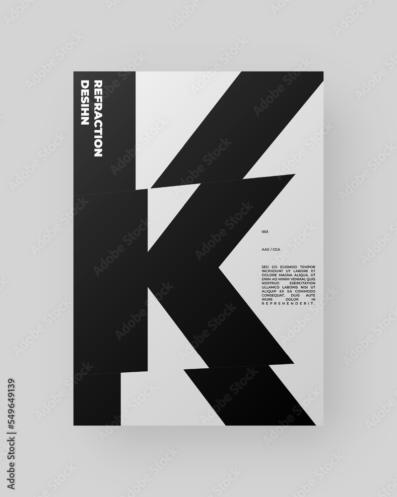 Abstract Poster Design. Vertical A4 format. Modernism brochure ...