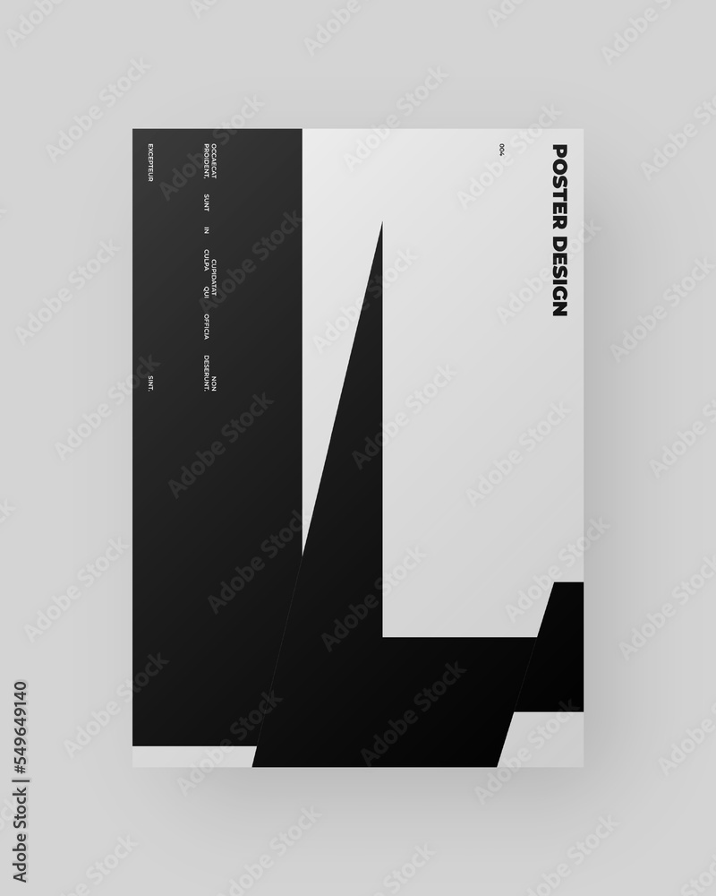 Abstract Poster Design. Vertical A4 format. Modernism brochure ...