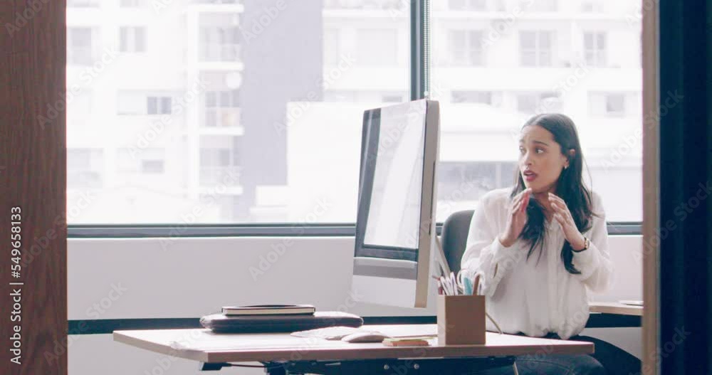 Video Stock Angry businessman, hammer and broken computer monitor in ...