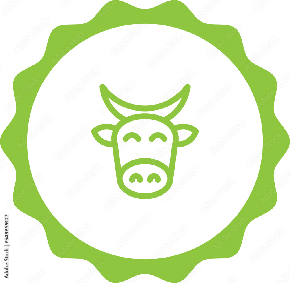 happy grass fed beef green stamp. Symbol, outline icon, tag, badge ...