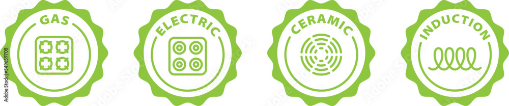 gas stove, electric stove, ceramic stove, induction stove green stamp ...