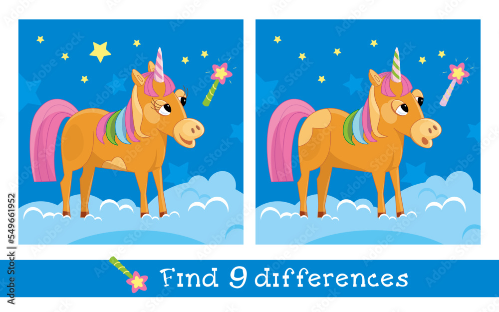 Find 10 hidden differences. Educational game for children. Cartoon ...