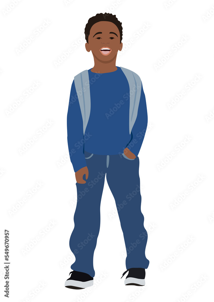 Middle School Kid Cartoon