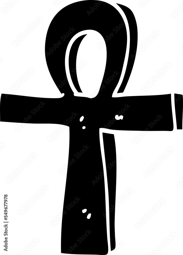 outline cartoon of an ankh Stock Vector | Adobe Stock
