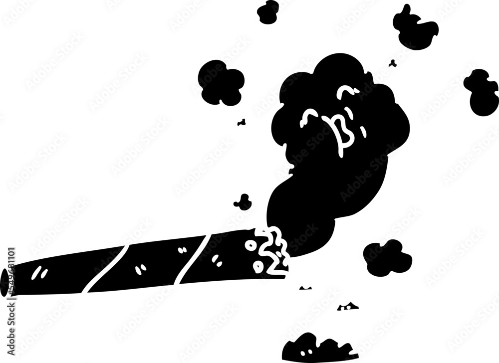 cartoon smoking cigarette Stock Vector | Adobe Stock