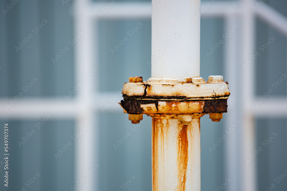 Rust damage paint and corrosion flange and bolt nut Stock Photo | Adobe ...