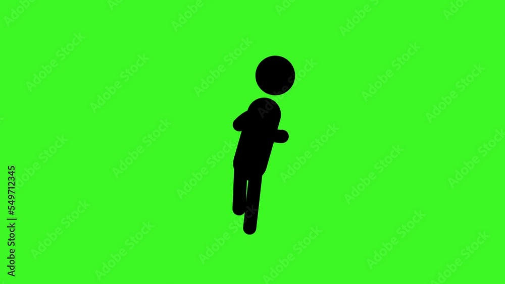 Icon Man walking animation. 2D Figure Cartoon Animations. green ...