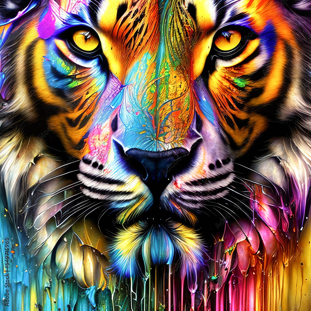 Abstract Tiger Face