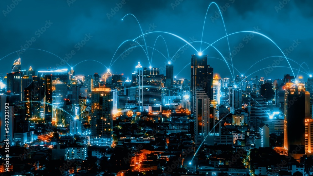 Smart digital city with connection network reciprocity over the ...