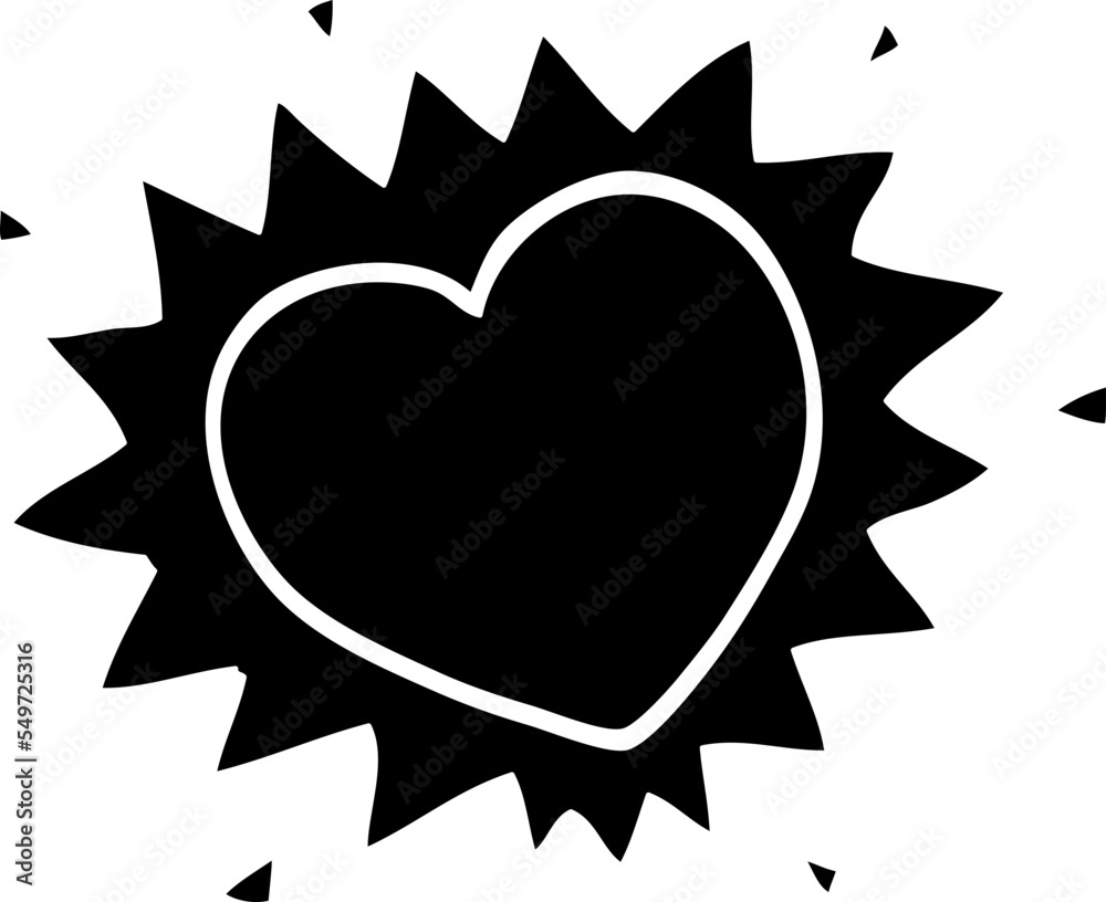outline love heart Stock Vector | Adobe Stock