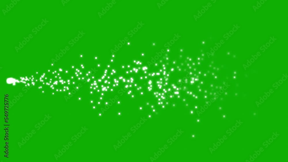 Pixel sparks stream motion graphics with green screen background Stock ...