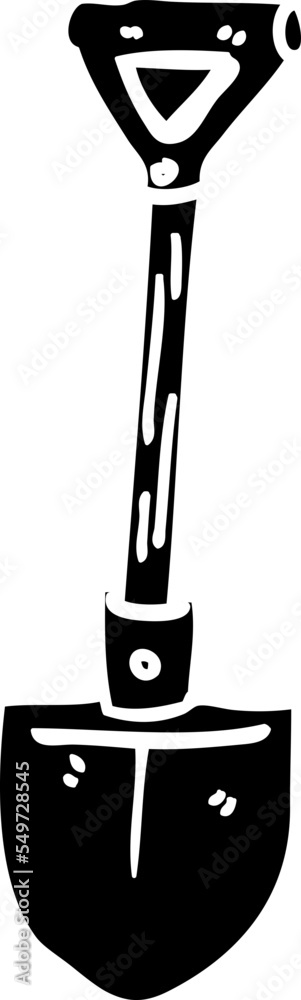 outline cartoon builders spade Stock Vector | Adobe Stock