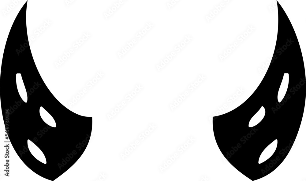 cartoon devil horns Stock Vector | Adobe Stock