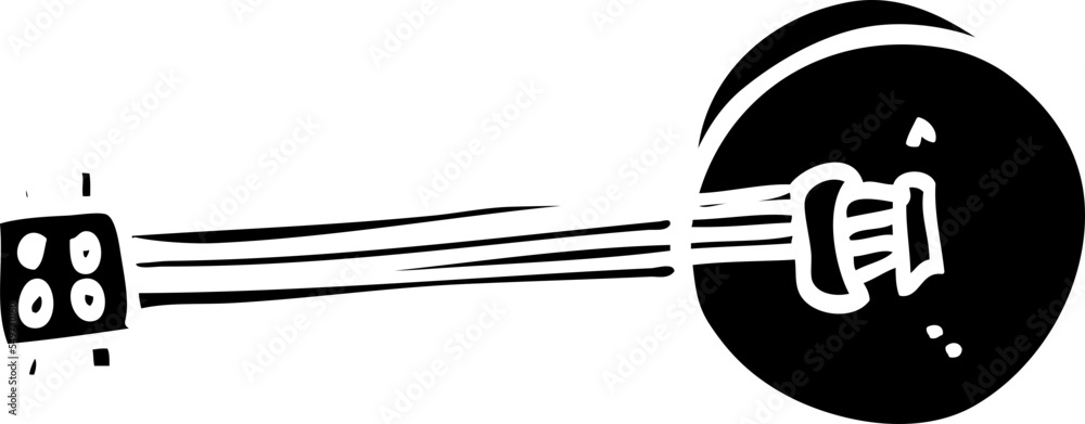 outline cartoon banjo Stock Vector | Adobe Stock