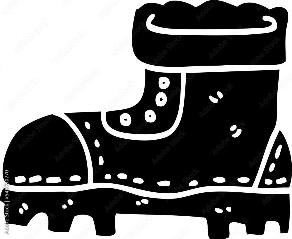 outline cartoon work boot Stock Vector | Adobe Stock