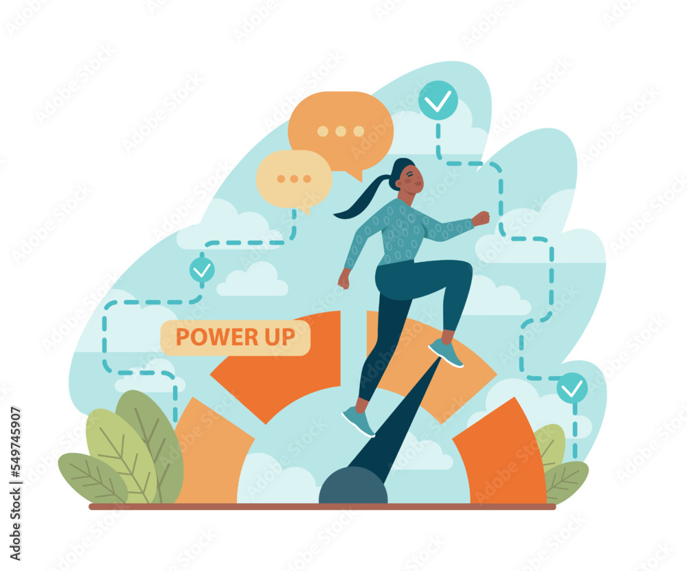 Power up concept. Vital energy , strength, inspiration, aspiration ...