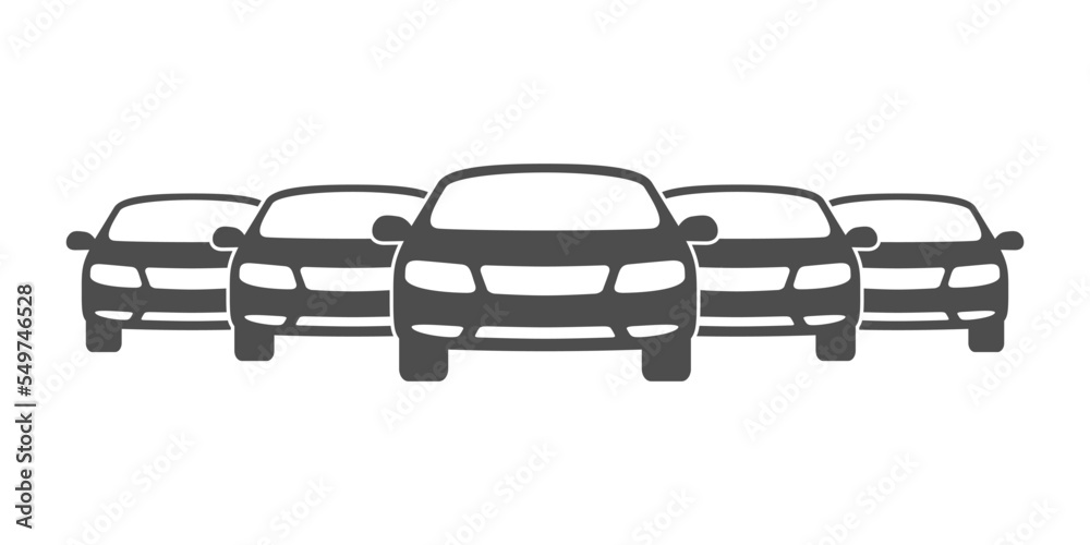 Car fleet graphic icon. Motor vehicles sign isolated on white ...