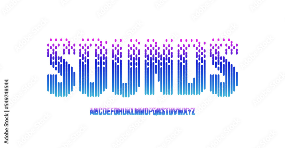 Poster Sounds equalizer font alphabet letters – Wall Art | UkPosters