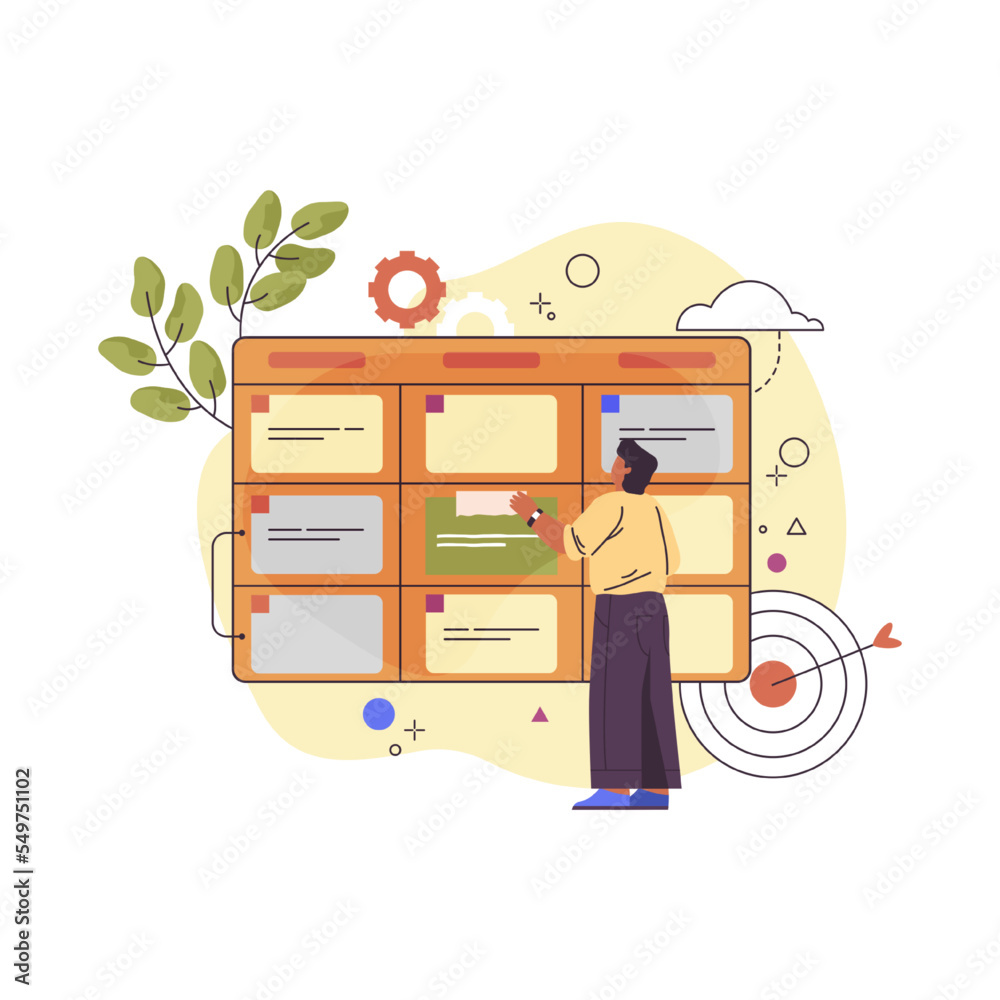 Task board or planning table, vector image. Stock Vector | Adobe Stock
