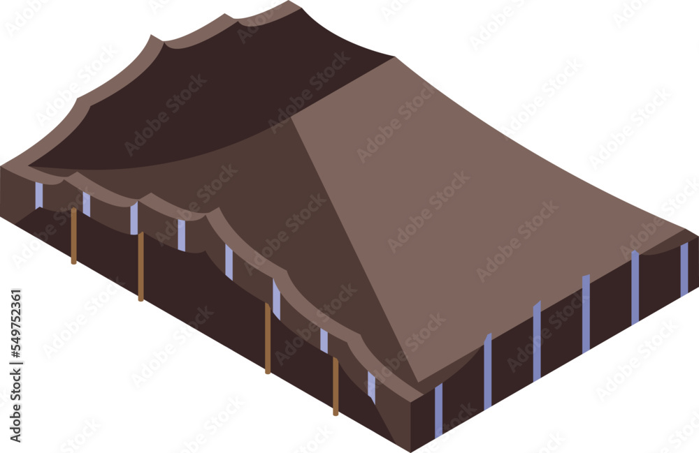 Bedouin desert tent icon isometric vector. Arabian camp. Africa house ...