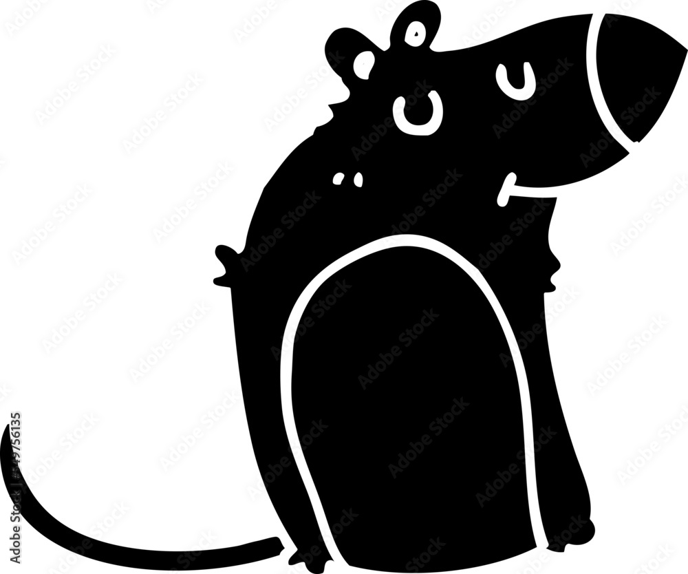 cartoon fat rat Stock Vector | Adobe Stock