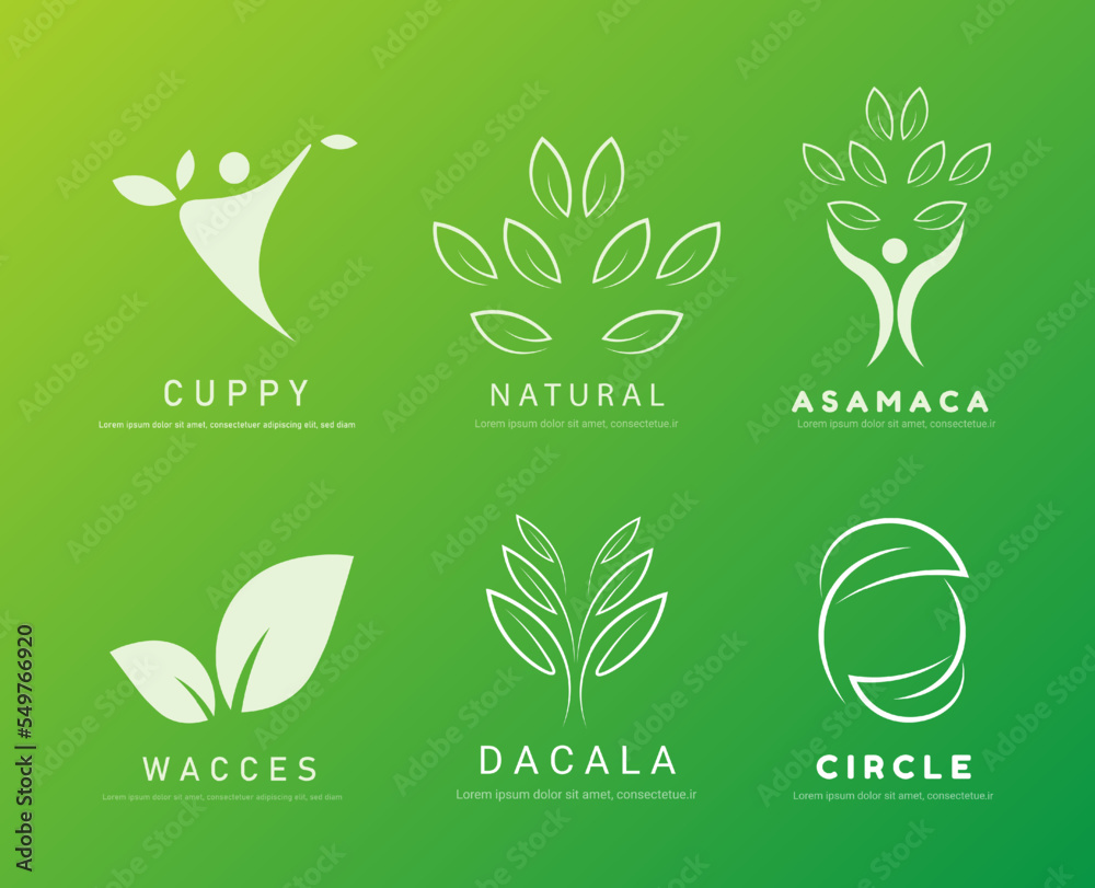 Nature ecology plant drawing icon logo brand design for nature ecology ...