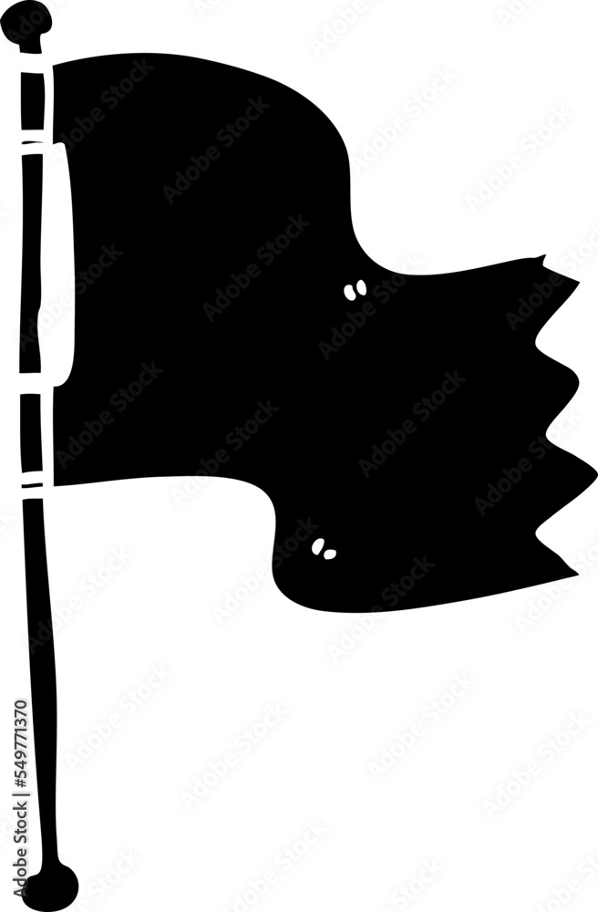 outline cartoon red flag Stock Vector | Adobe Stock