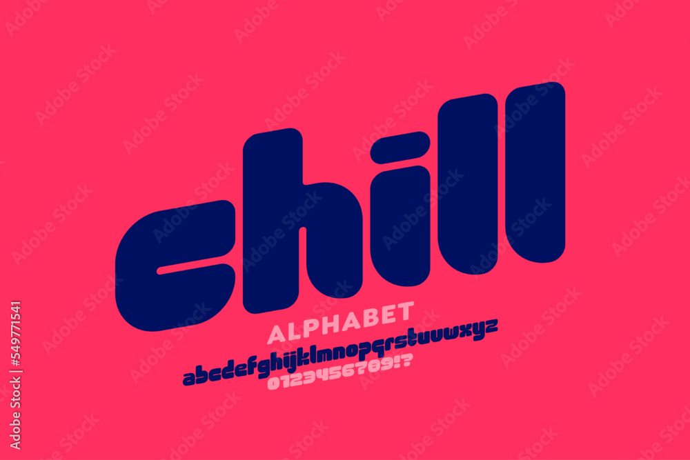 Modern lowercase style font design, alphabet letters and numbers vector ...