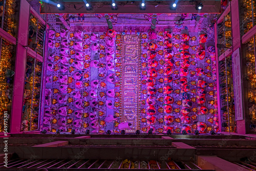 Dhaka, Bangladesh - 10 November 2022: Aerial view of Rakher Upobash festival, Shri Shri Lokenath ...