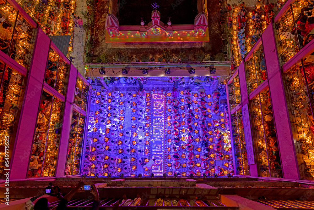 Dhaka, Bangladesh - 10 November 2022: Aerial view of Rakher Upobash festival, Shri Shri Lokenath ...