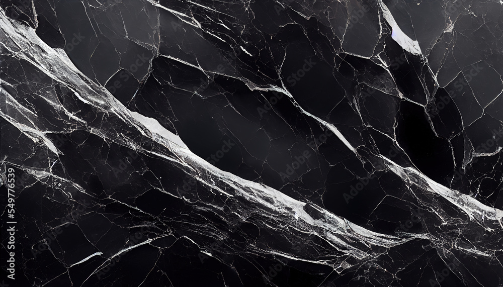 Broken glass. Abstract background. Cracked texture. Black white marble ...