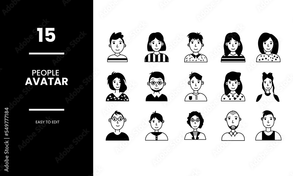 15 vector Avatar People concept symbols of Avatar. Web infographic icon ...