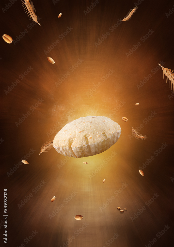 Indian Traditional Cuisine Chapati The Phooli (Air filled) Roti, Fulka ...