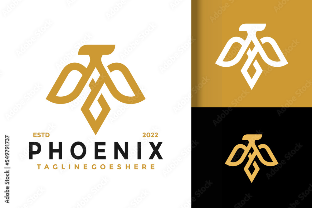 Elegant Phoenix Logo Design, brand identity logos vector, modern logo ...