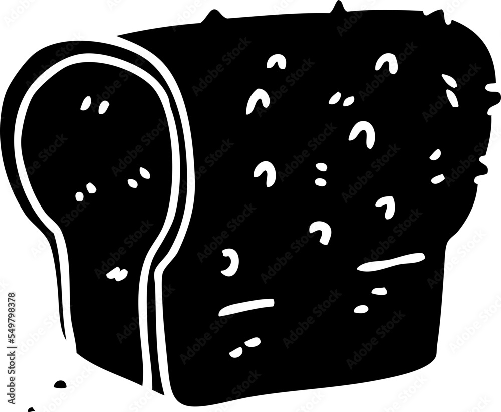 outline cartoon wholemeal bread Stock Vector | Adobe Stock