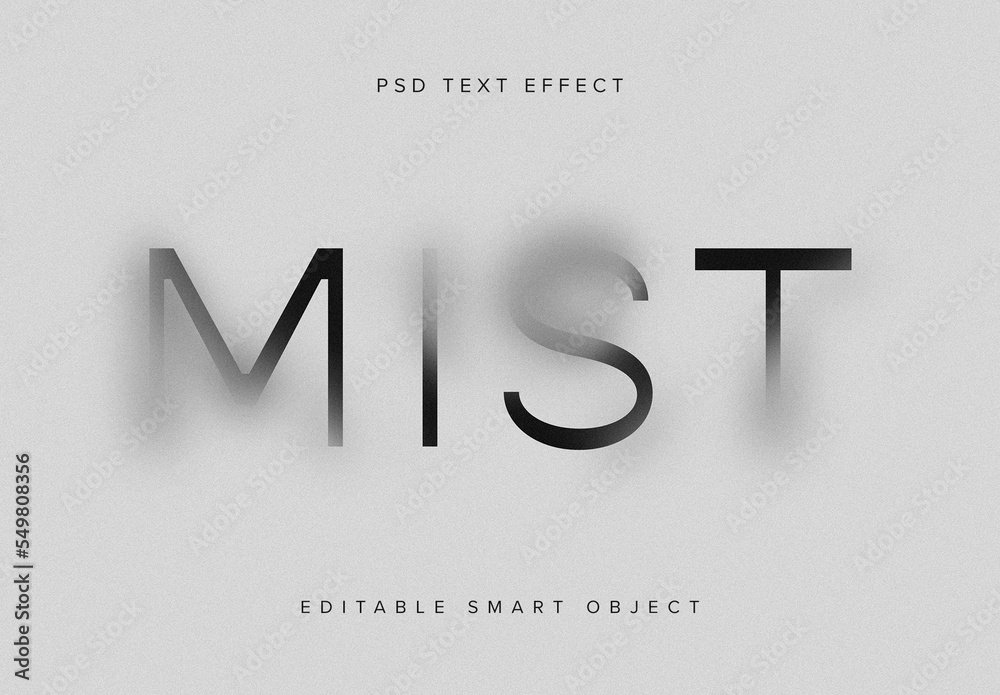 Blurry Mist Text Effect Mockup Stock Template | Adobe Stock