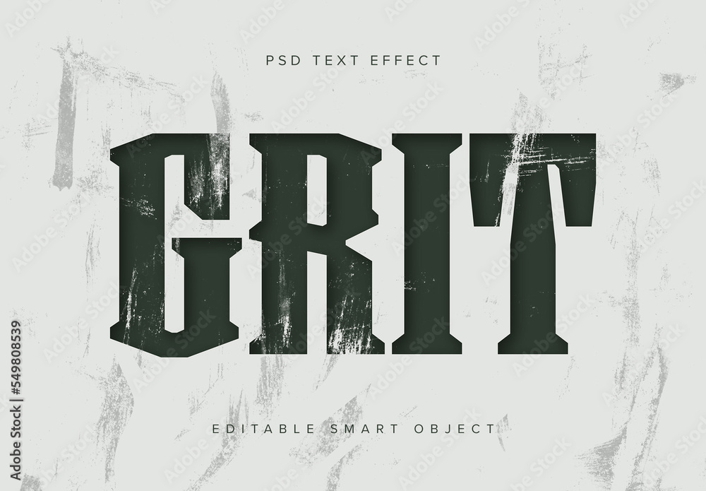 Gritty Texture Text Effect Mockup Stock Template | Adobe Stock