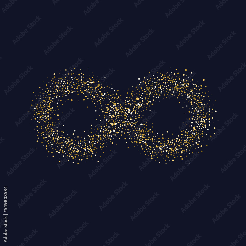 The illustration shows the infinity sign. Element for your design. Gold ...