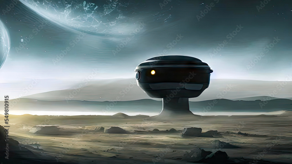 Futuristic human habitats built on strange undiscovered planets ...