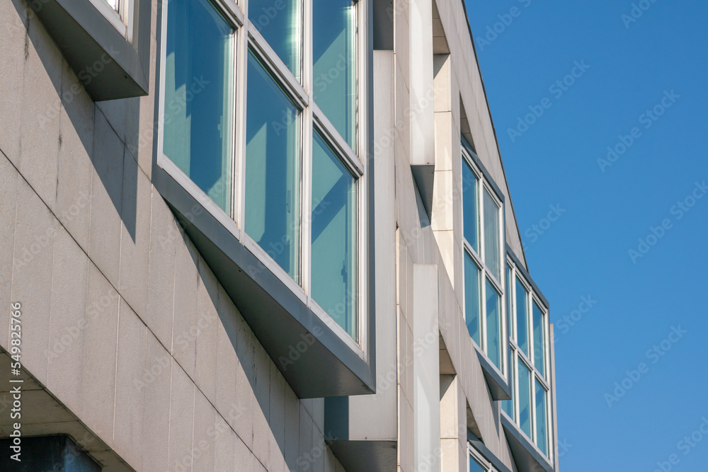 window and mullion on a contemporary modern building. The details of ...