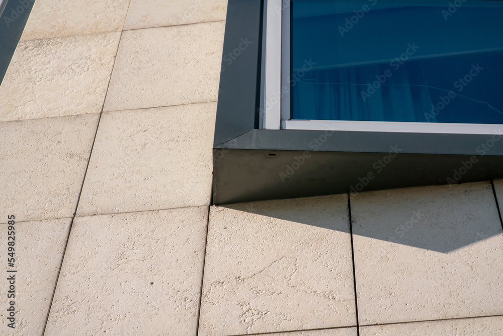 window and mullion on a contemporary modern building. The details of ...