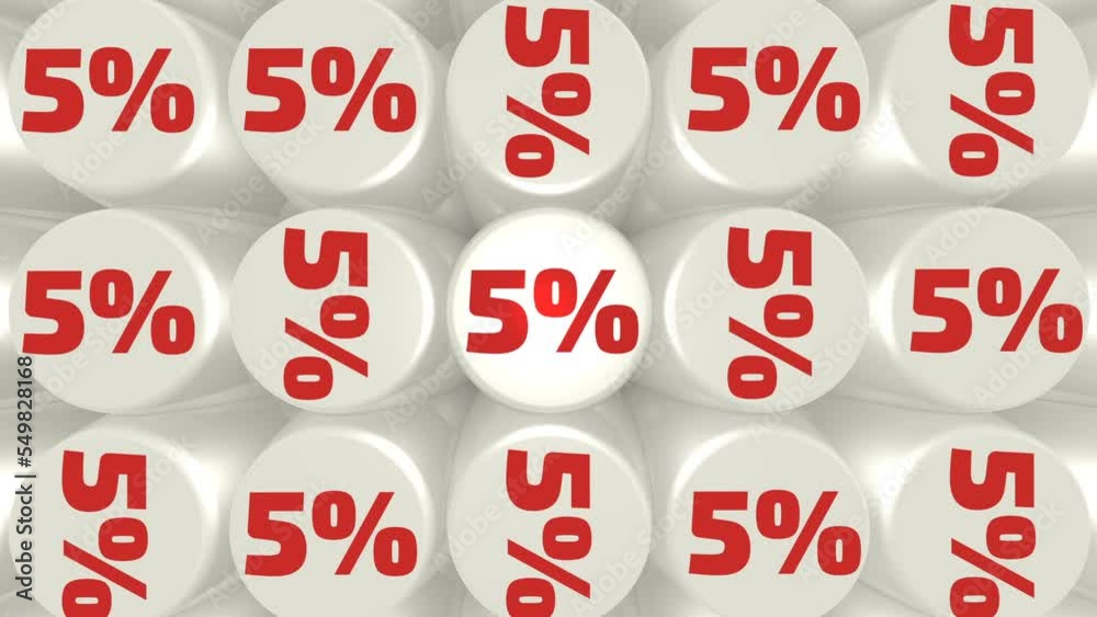 Vidéo Stock Background of five percent symbols. Background of wavy ...