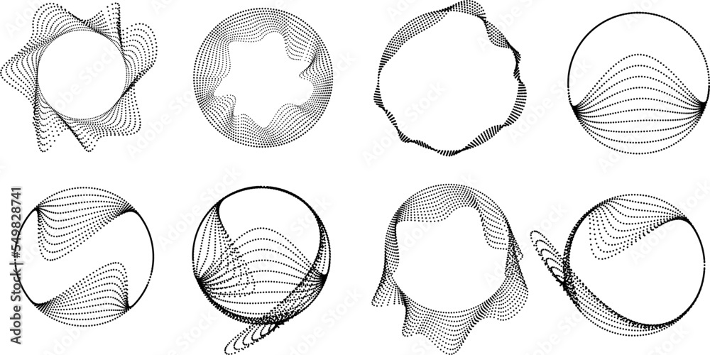 Abstract oval Lines Background with geometric circles . Vector rotating ...