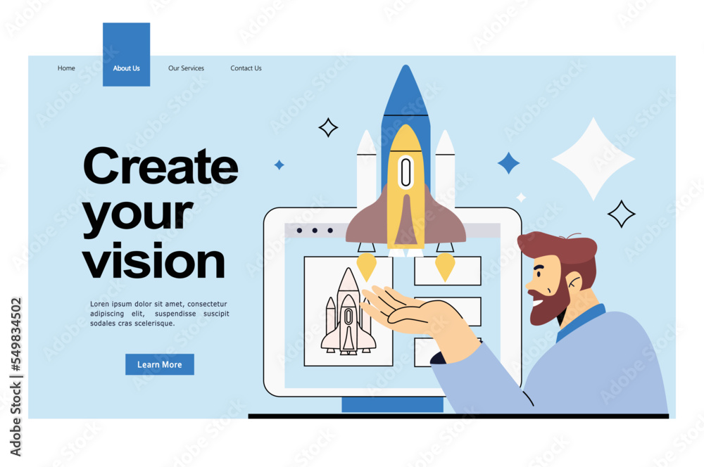 Business start up concept for web page, ui, banner, presentation ...