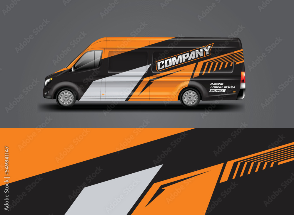 Van Wrap Livery design. Ready made printed wrap design for Van. Stock ...